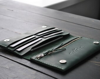 Mens leather wallet vintage leather walletmens wallet | Etsy