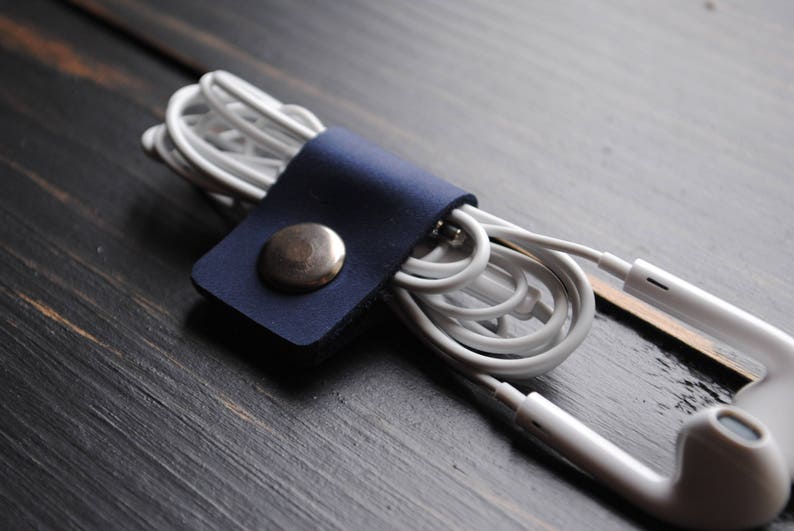 Leather Cable Organizer, Earphone Wire Organizer, Earpiece Holder ...