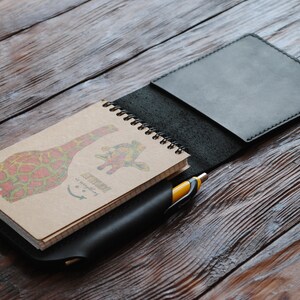 Personalized Small Genuine Leather Pocket Notebook Cover. Custom ...