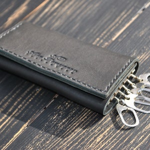 Handmade Leather Keychain Leather Key Holder PERSONALIZED - Etsy