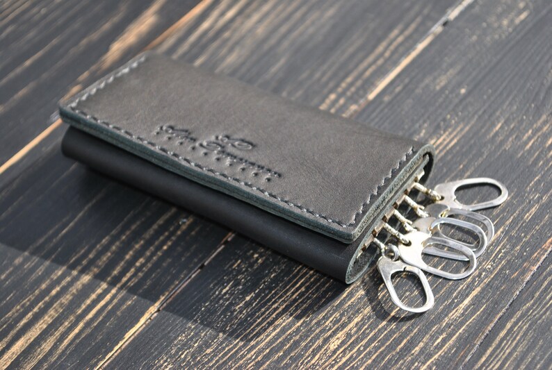 Handmade Leather Keychain Leather Key Holder PERSONALIZED | Etsy