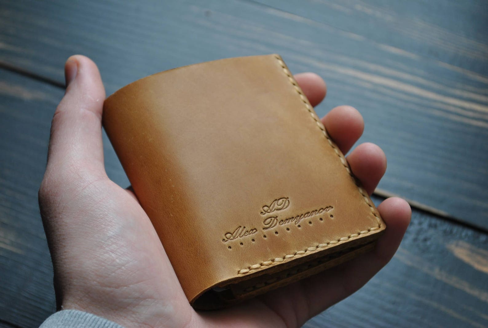 Mens Leather Wallet Vintage Leather Walletmens Wallet | Etsy