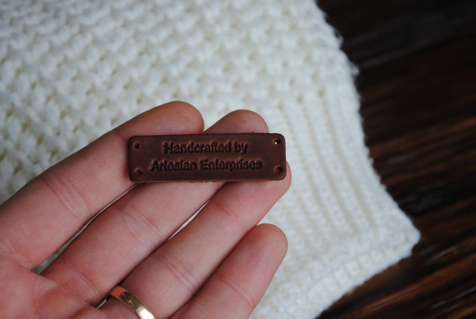 Personalized Leather Labels Leather Tags Custom Labels - Etsy
