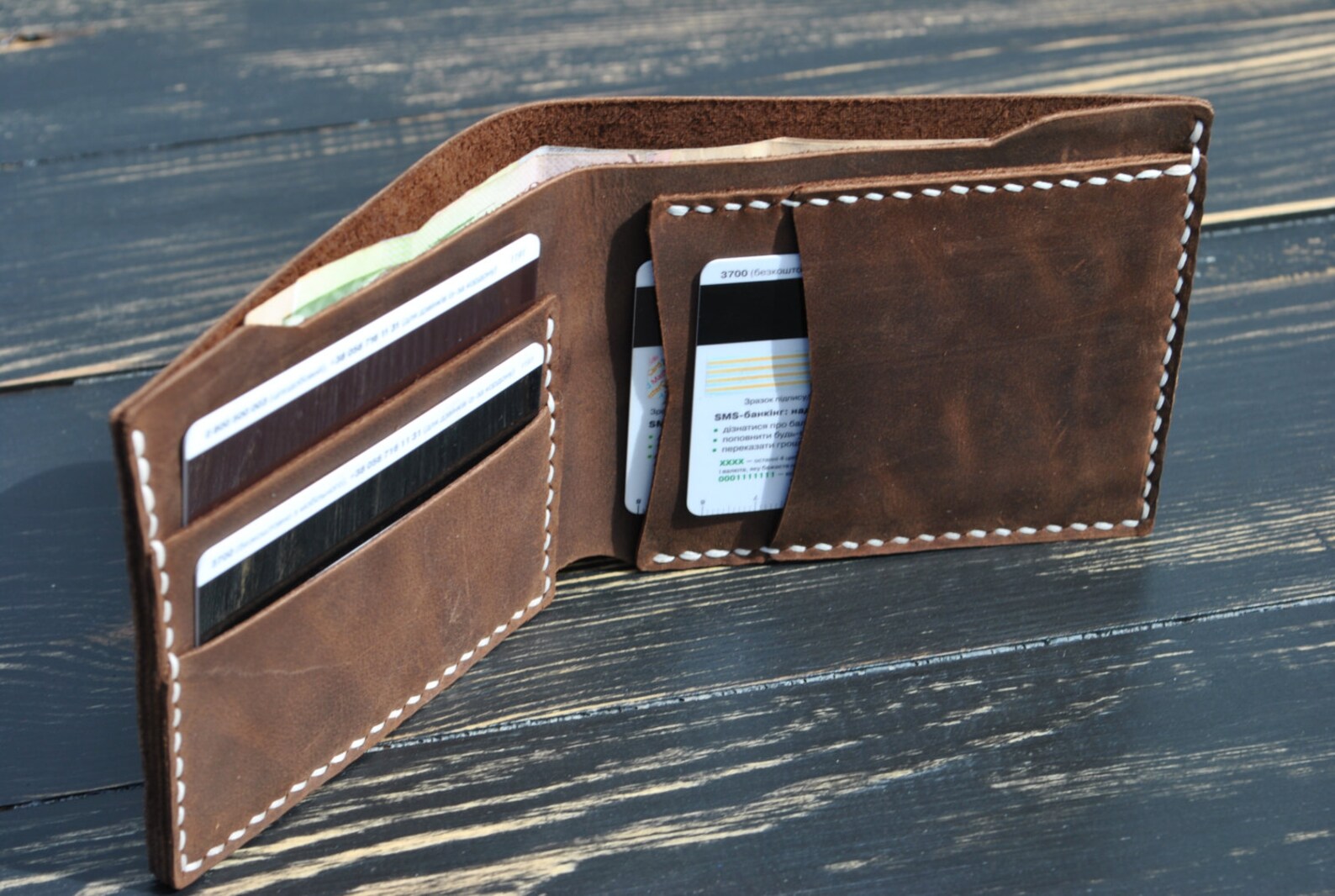 Personalized Men's Leather Wallet Men's Leather | Etsy