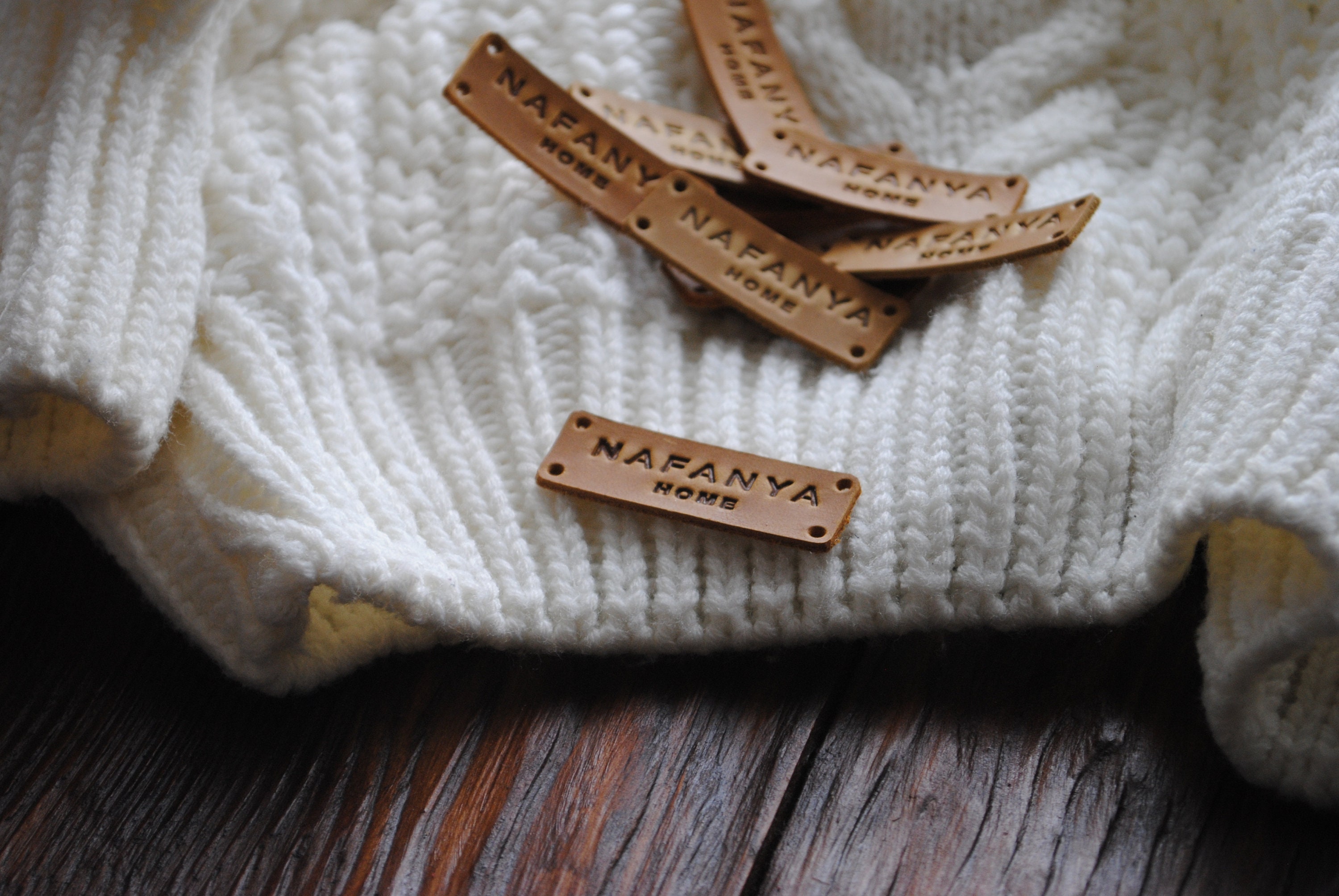 Custom Leather Labels with holes labels Personalized | Etsy