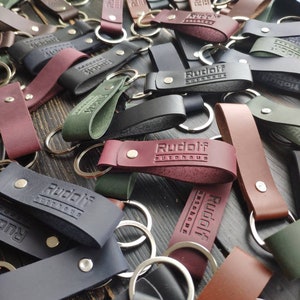 Personalised Key Chain. Your Logo, Custom Leather Keychain. Custom Logo ...