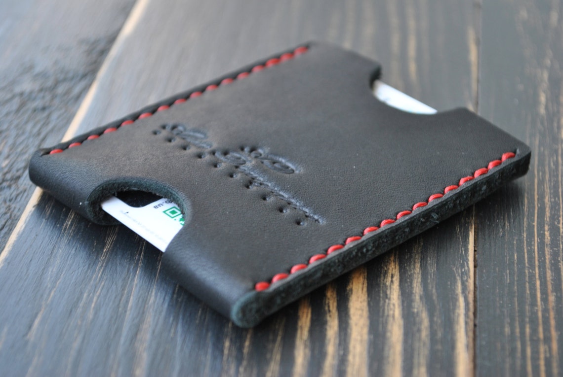 Wallet the Inside Out Men's Leather Wallet Minimalist | Etsy