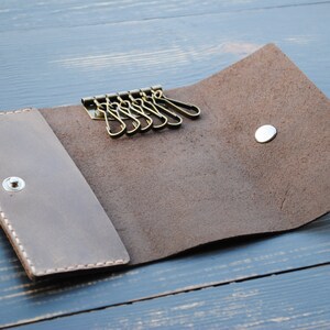 Handmade Leather Keychain, Leather Key Holder, PERSONALIZED, Leather ...