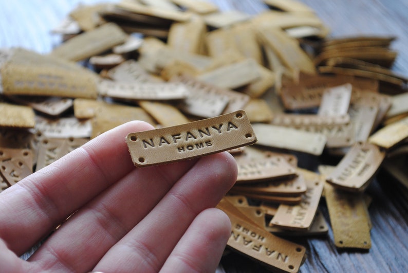 Custom Leather Labels With Holes Labels Personalized - Etsy