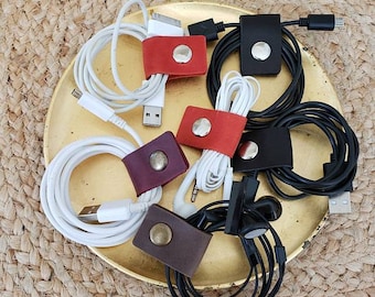 Leather Cable Holder - Etsy