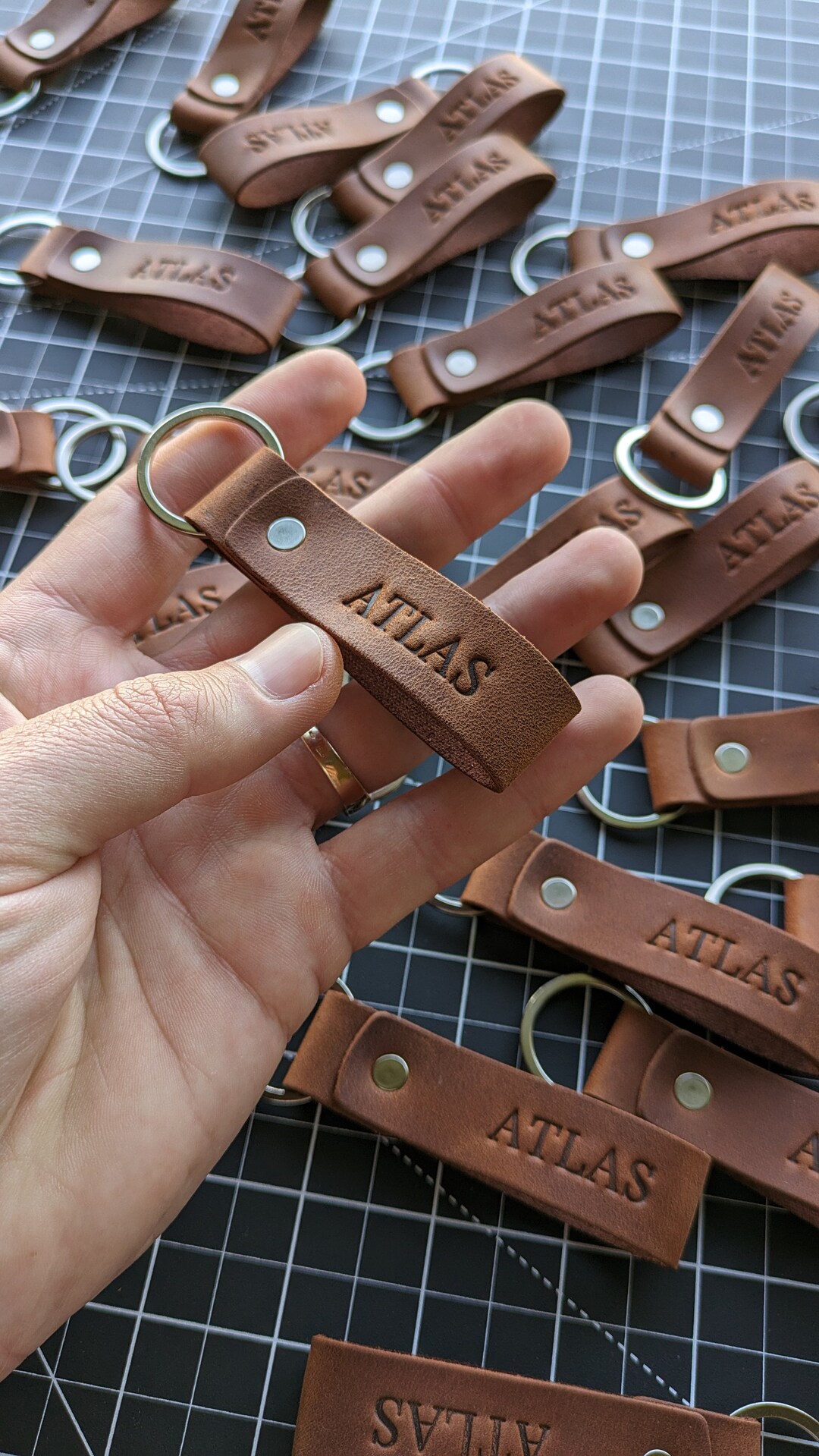 Personalised Key Chain. Your Logo, Custom Leather Keychain. Custom Logo ...