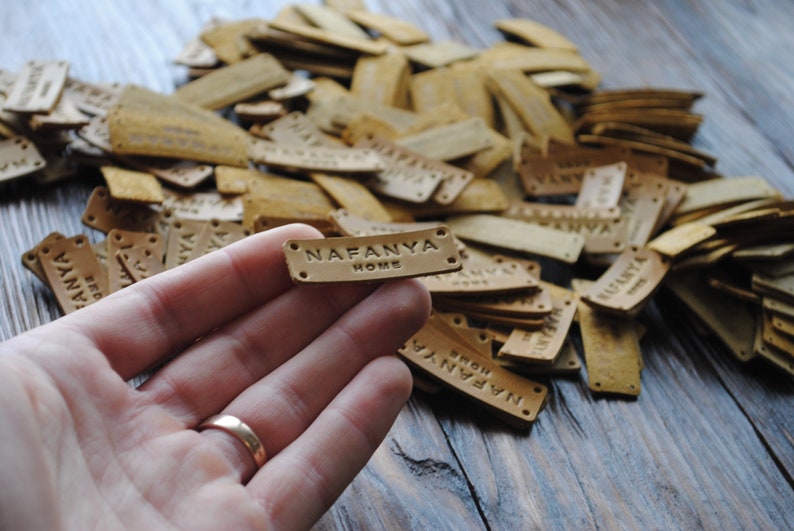 Custom Leather Labels With Holes Labels Personalized - Etsy