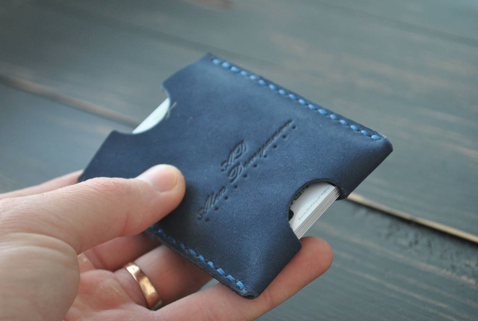 Wallet the Inside Out Men's Leather Wallet Minimalist - Etsy