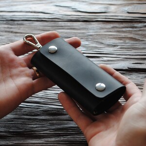 Handmade Leather Keychain. Personalized Leather Key Holder. Leather Key ...
