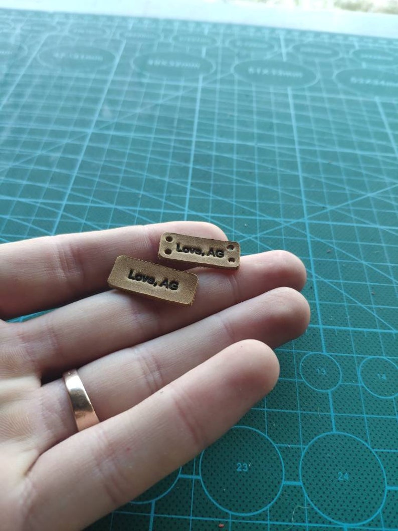 Personalized Leather Labels Leather Tags Custom Labels - Etsy