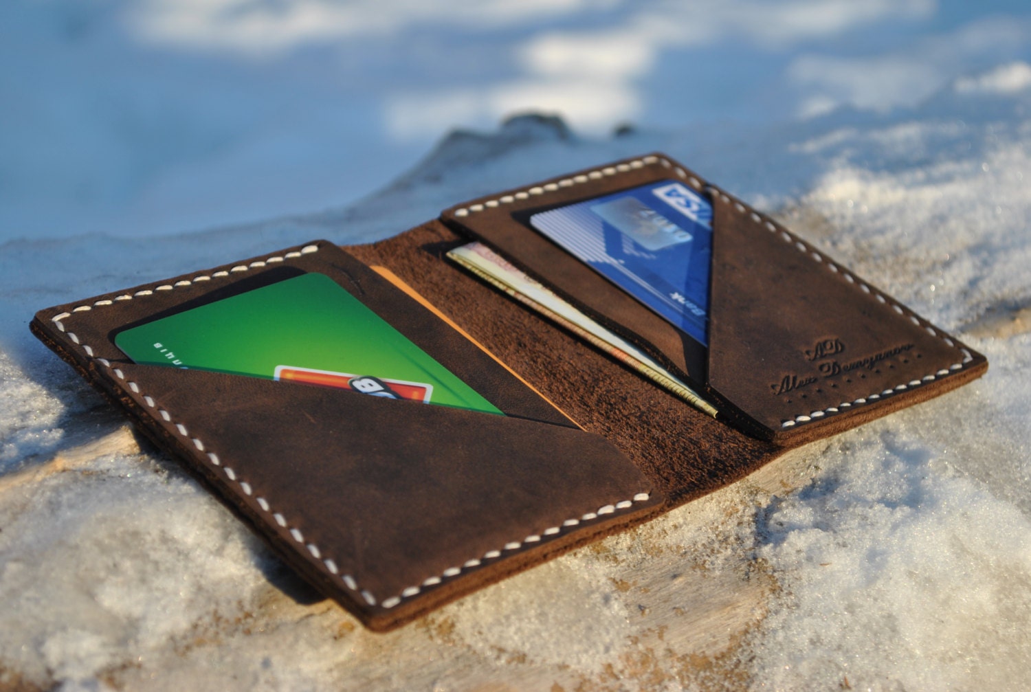 Slim Credit Card Holder.mini Credit Card Case.bifold Card - Etsy