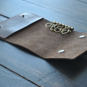 Handmade Leather Keychain, Leather Key Holder, PERSONALIZED, Leather ...