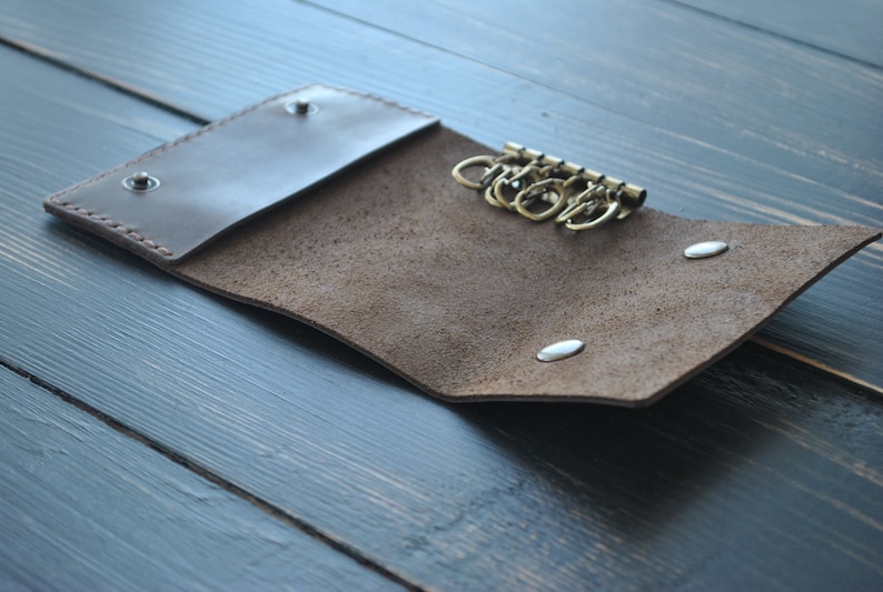 Handmade Leather Keychain Leather Key Holder PERSONALIZED | Etsy