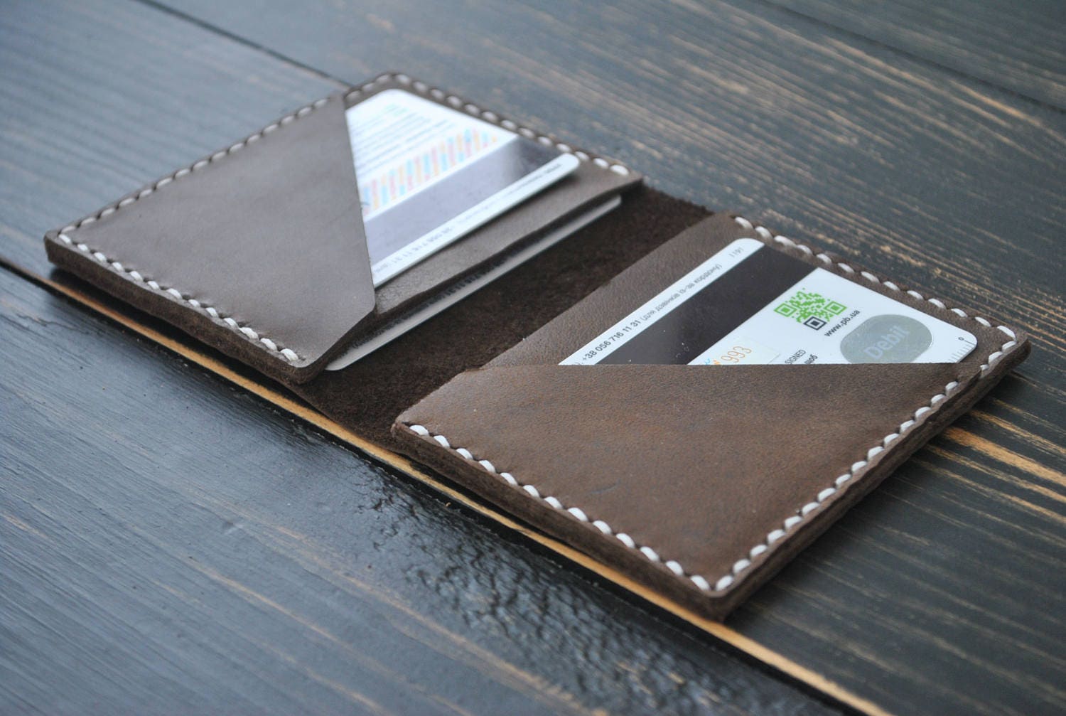 Slim Credit Card Holder.mini Credit Card Case.bifold Card - Etsy