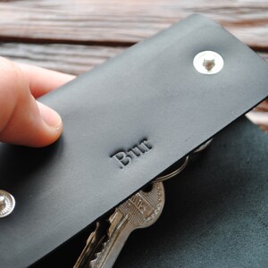 Handmade Leather Keychain. Personalized Leather Key Holder. Leather Key ...