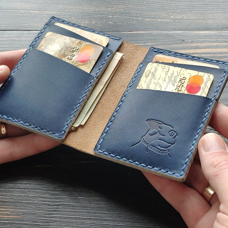 Leather Card Wallet - Etsy