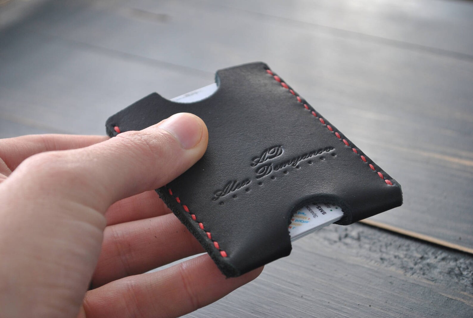 Wallet the Inside Out Men's Leather Wallet Minimalist - Etsy