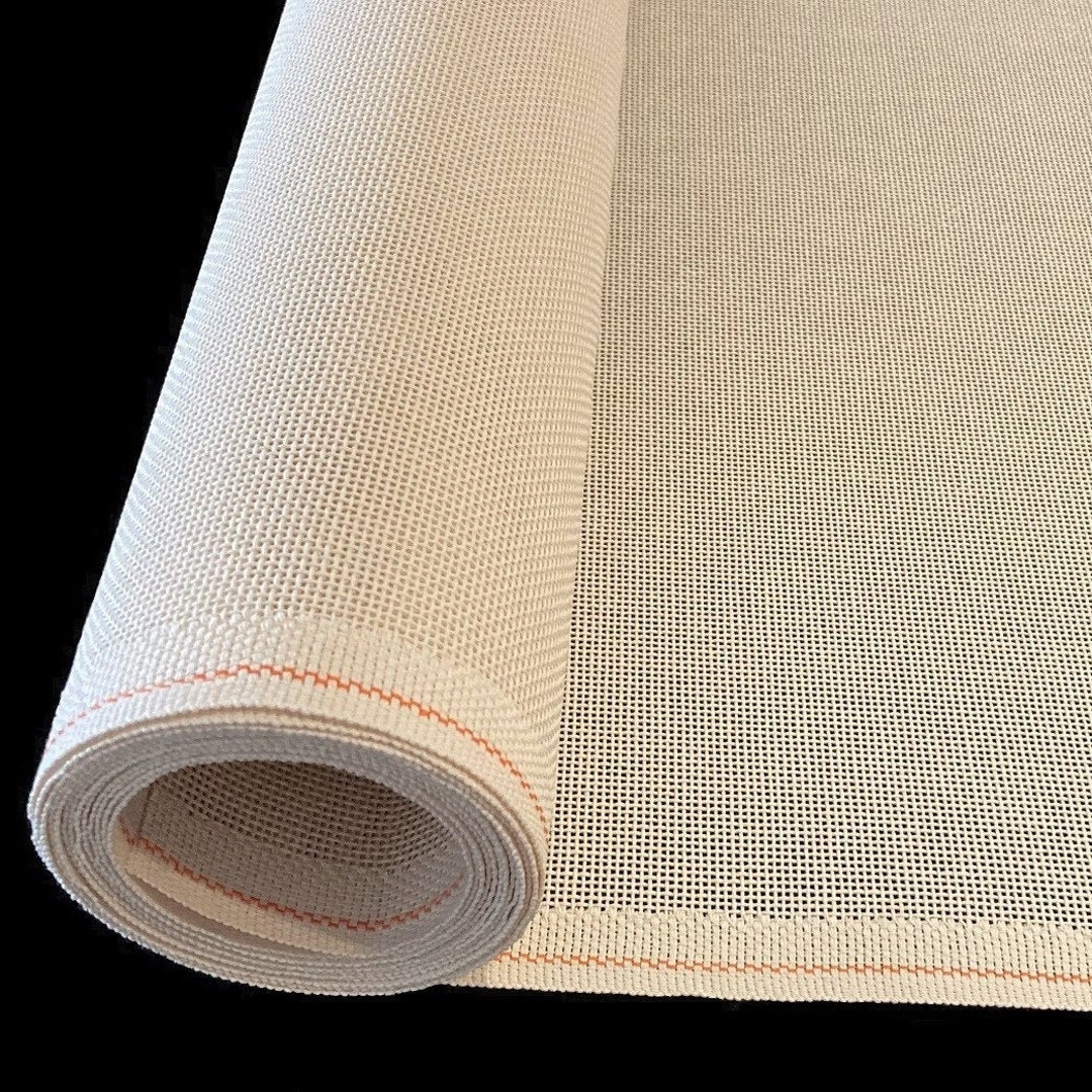 SOFT IVORY, Mono Deluxe Needlepoint Canvas, 18 Mesh, 1 Yard, Orange ...
