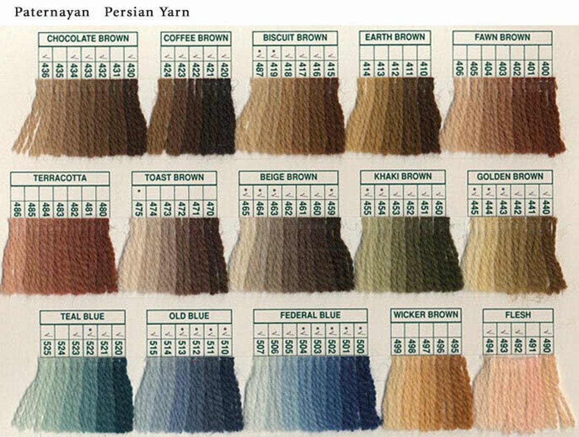 Paternayan Needlepoint Yarn 1/4 Lb Hank 100% Wool 172 Yards - Etsy