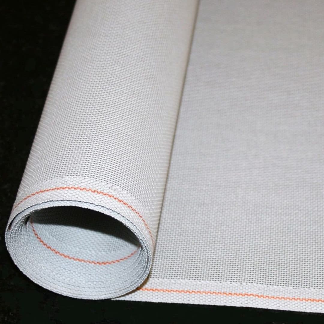 PEWTER, Mono Deluxe Needlepoint Canvas, 18 Mesh, 1 Yard, Orange Line by ...