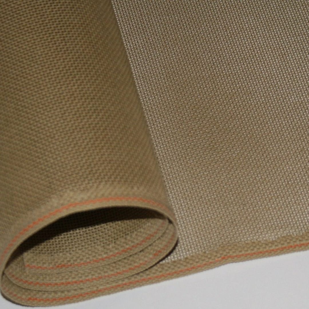 BROWN, Mono Deluxe Needlepoint Canvas, Orange Line by Zweigart, 1 Yard ...