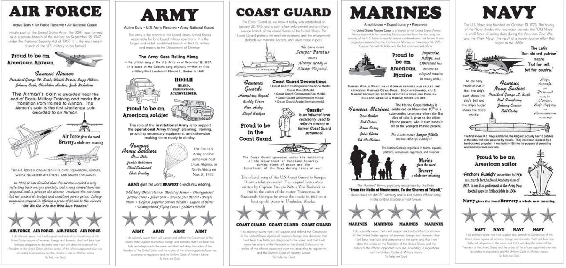Military Scrapbook Stickers: Army, Air Force, Navy, Marines, Coast ...