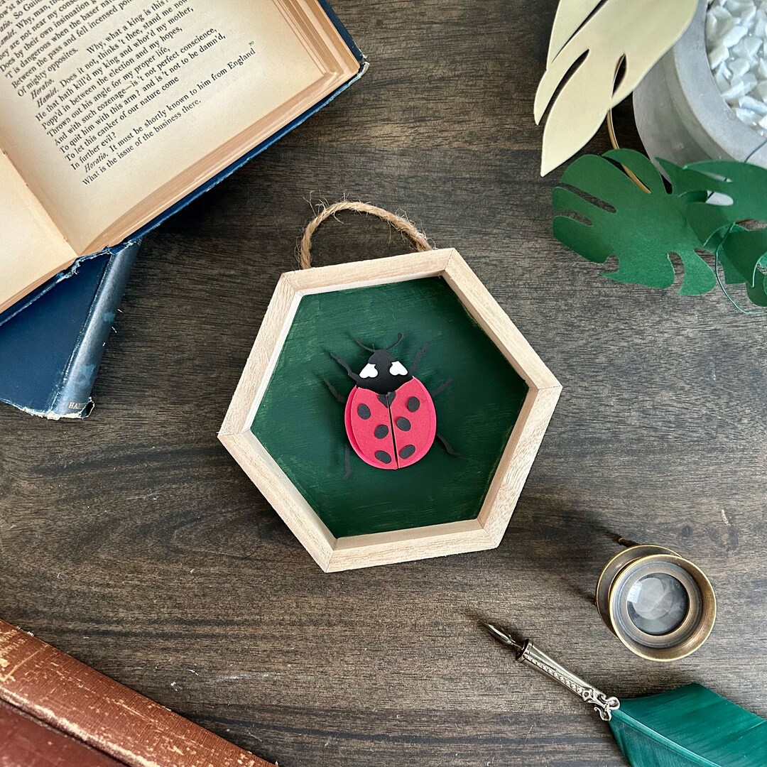 Papercut Ladybug | Entomology Art | Paper Sculpture | Framed Wall Art ...