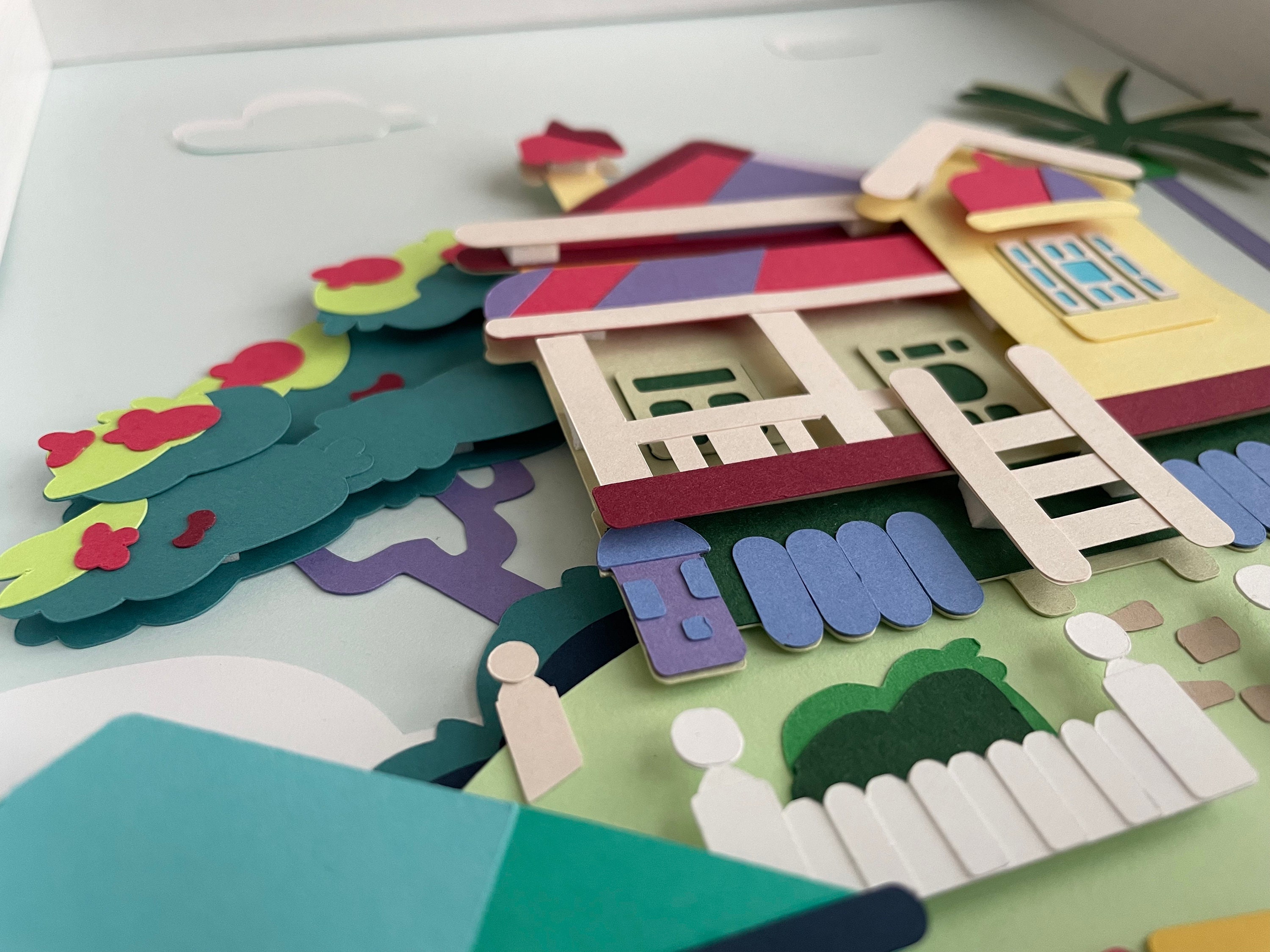 Bluey Bluey House Heeler House Paper Art Paper Cut - Etsy Finland