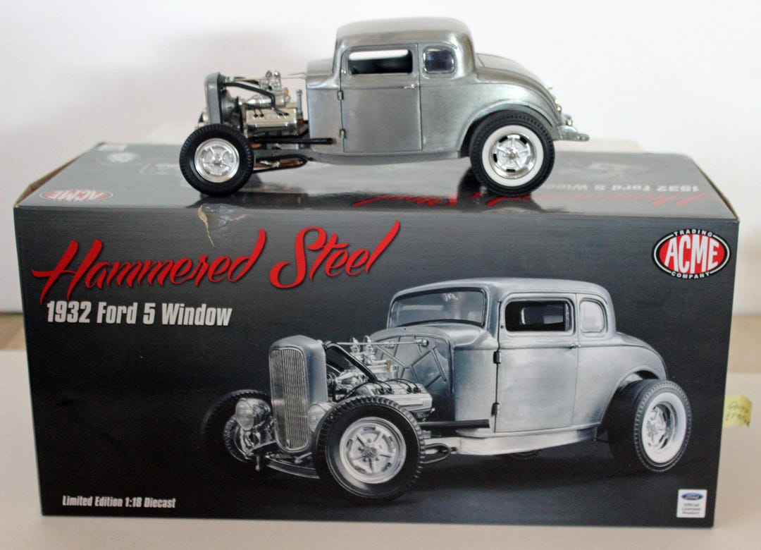 1932 Ford Coupe Hot Rod - Hammered Steel 1:18 Scale Model Car - Etsy