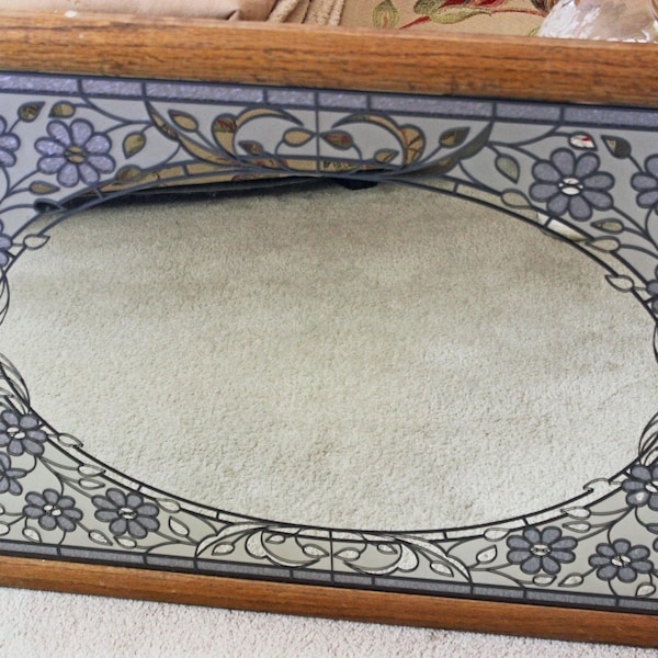 Stained Glass Frame Mirror - Etsy