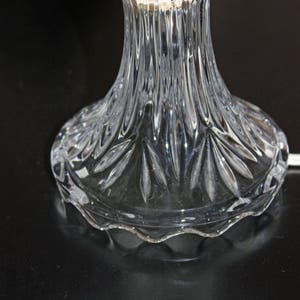 Princess House Crystal Lamp Etched Cut Glass Pedestal and Shade in Cord ...