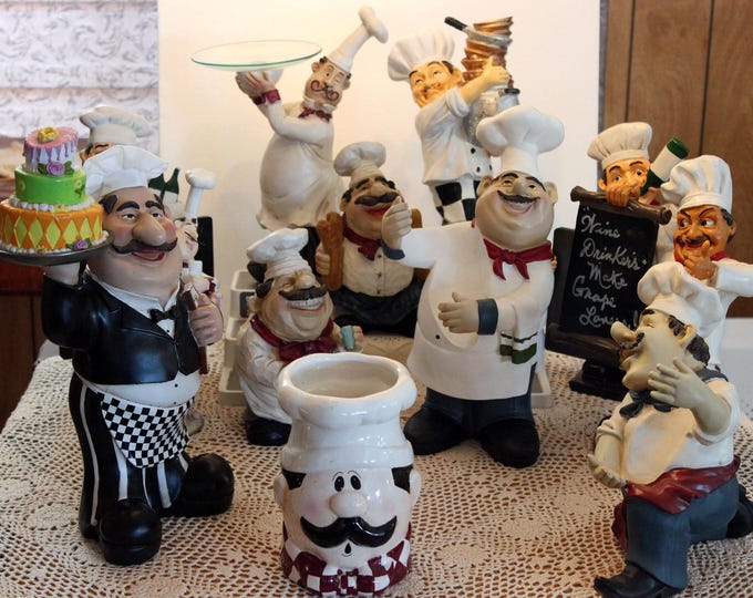 Chef Themed Kitchen Decor/accessories Whimsical Chef Wine Bottle Holder ...
