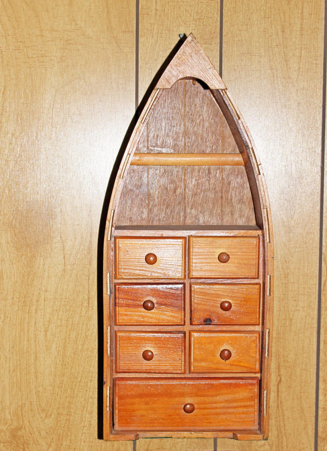 Boat Shaped Curio Cabinet Novelty Cabinet Drawers Display Space ...