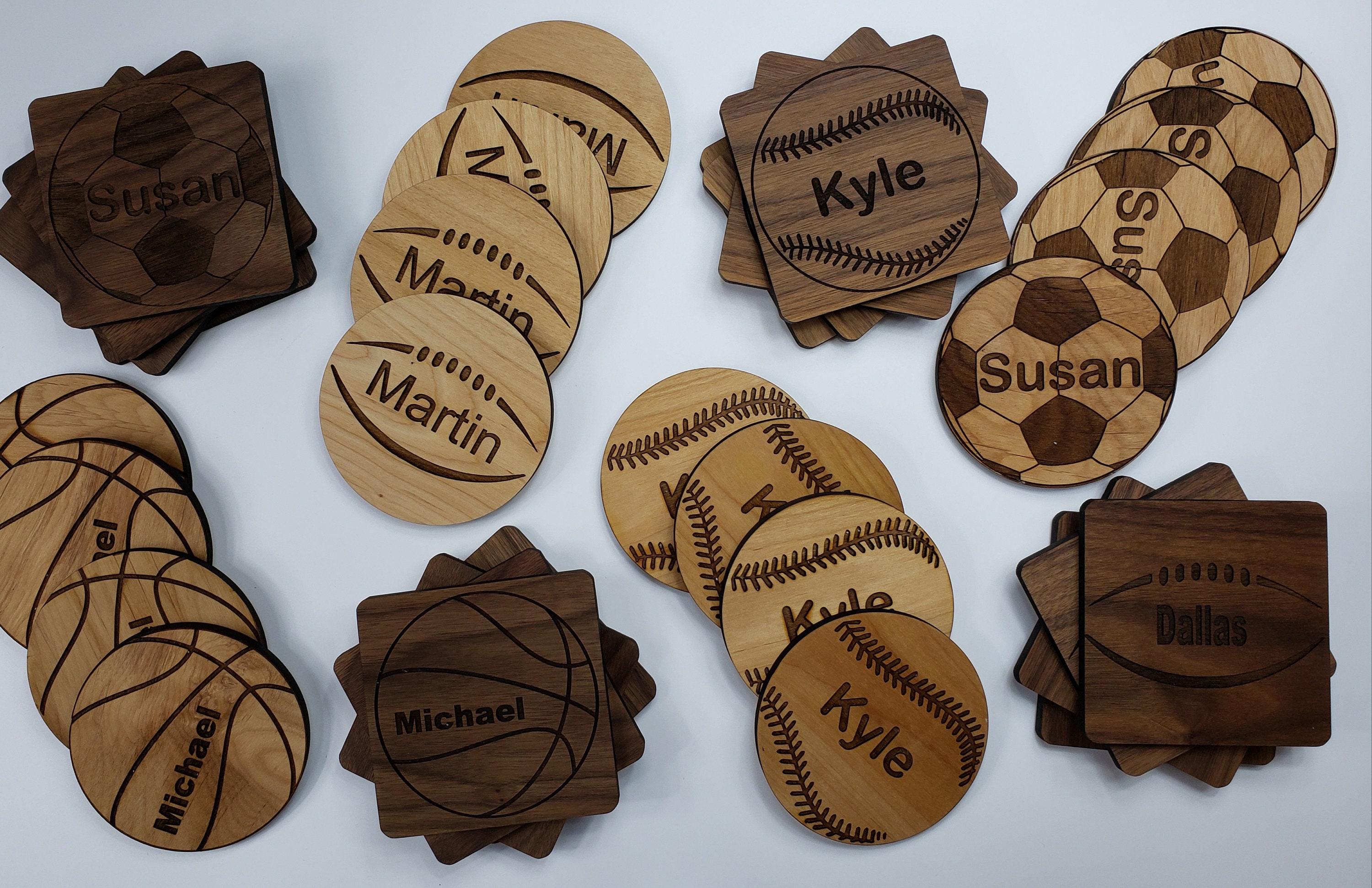 Basketball Theme Lasercut Wood Coasters Basketball Wood Coaster ...