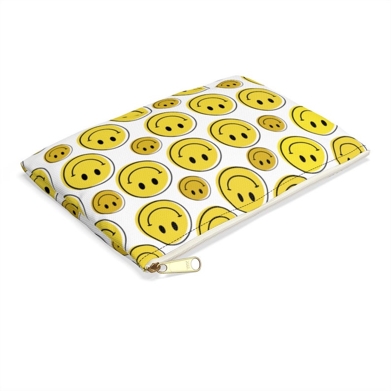 Smiley Face Accessory Pouch, Happy Face Makeup Pouch, Travel Bag - Etsy