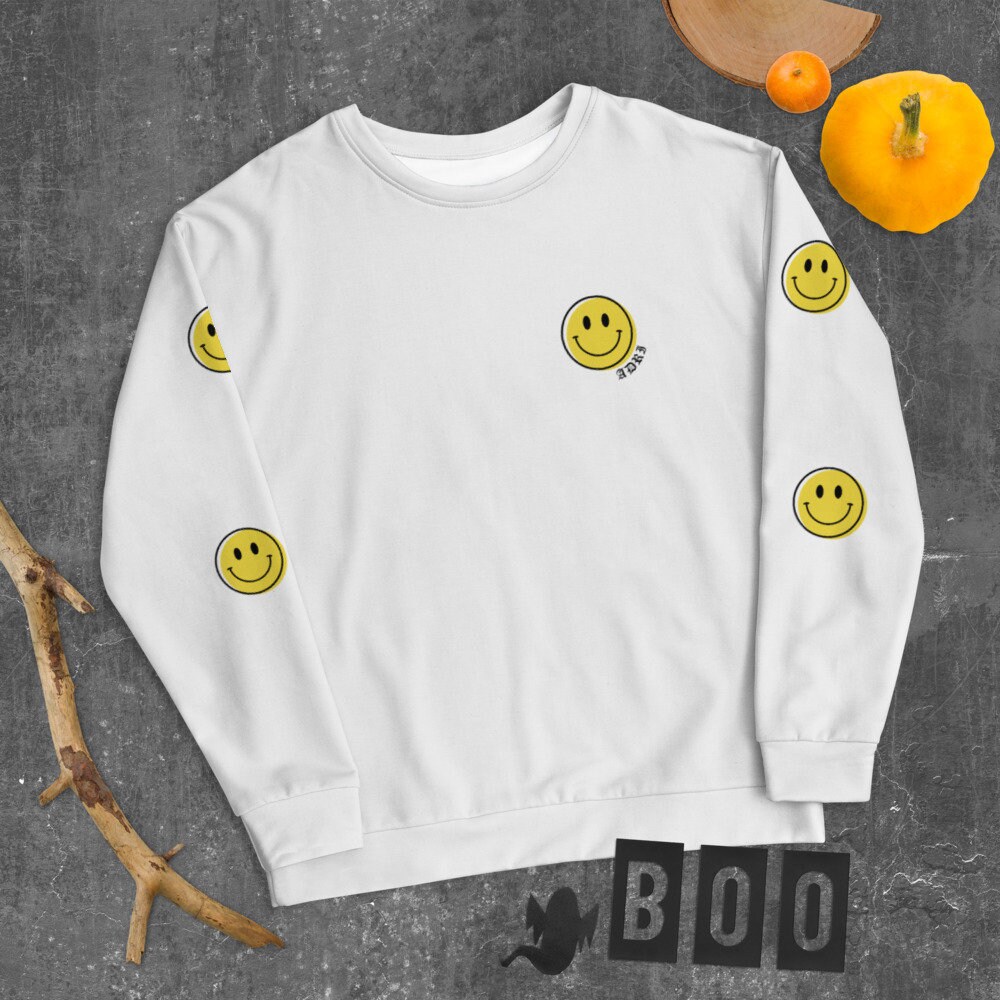 Happy Face Sweater Smiling Face Unisex Sweatshirt Custom - Etsy