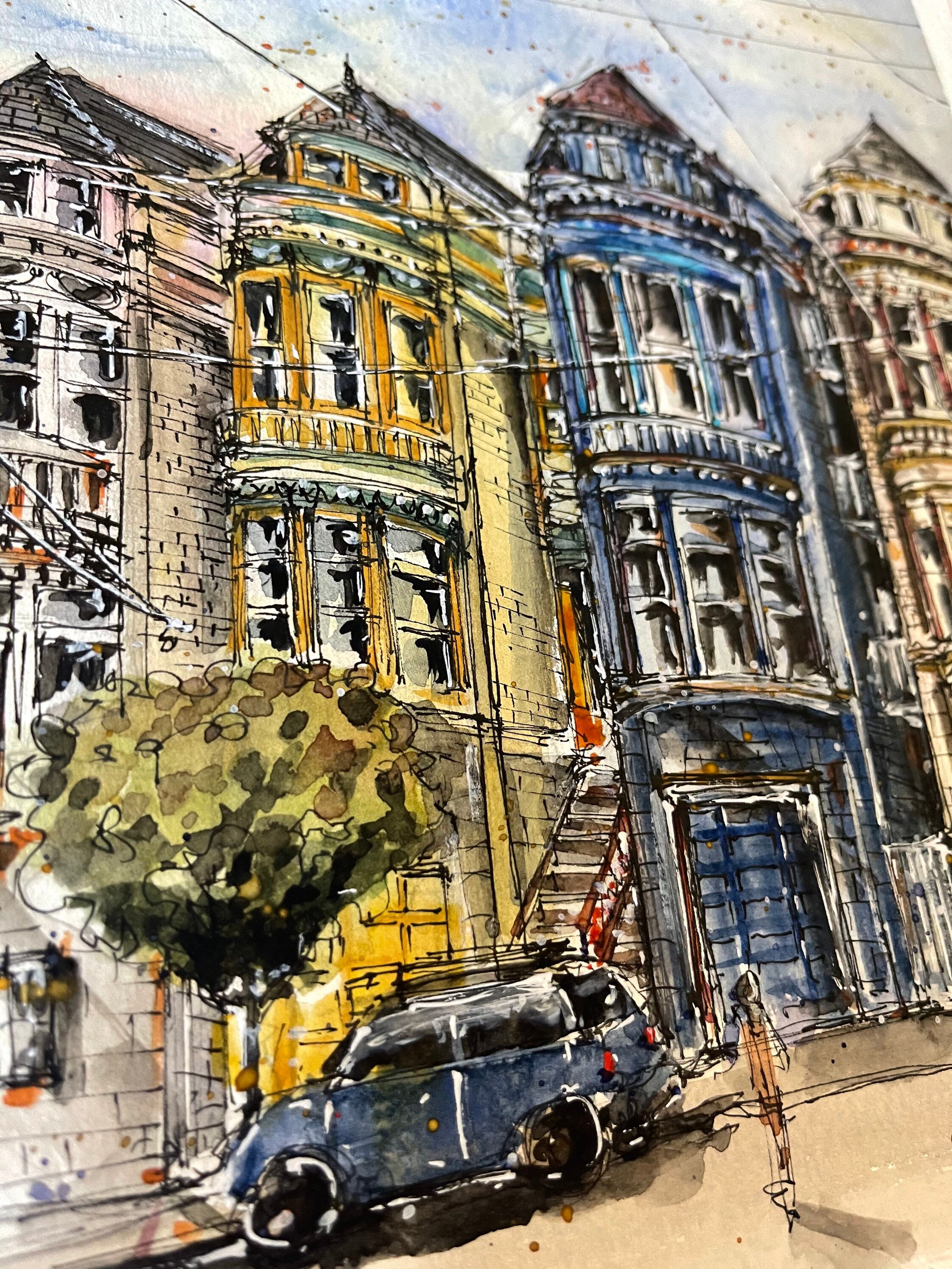 PRINT of Rainbow Colored Victorian Houses in San Francisco - Etsy