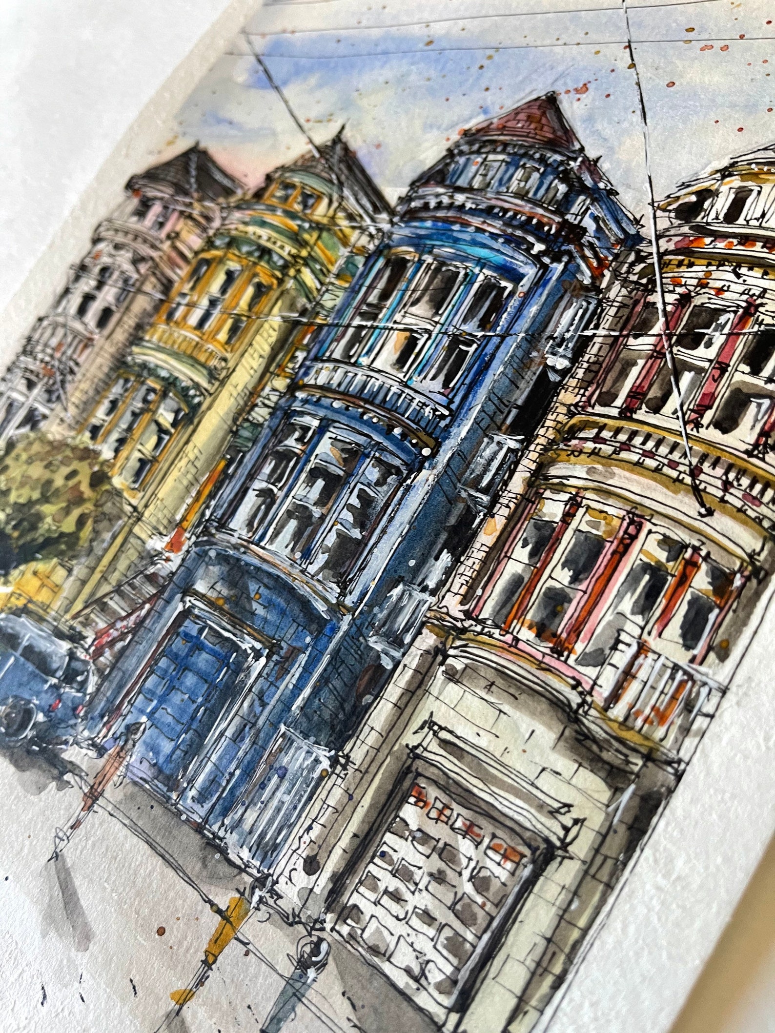 PRINT of Rainbow Colored Victorian Houses in San Francisco - Etsy