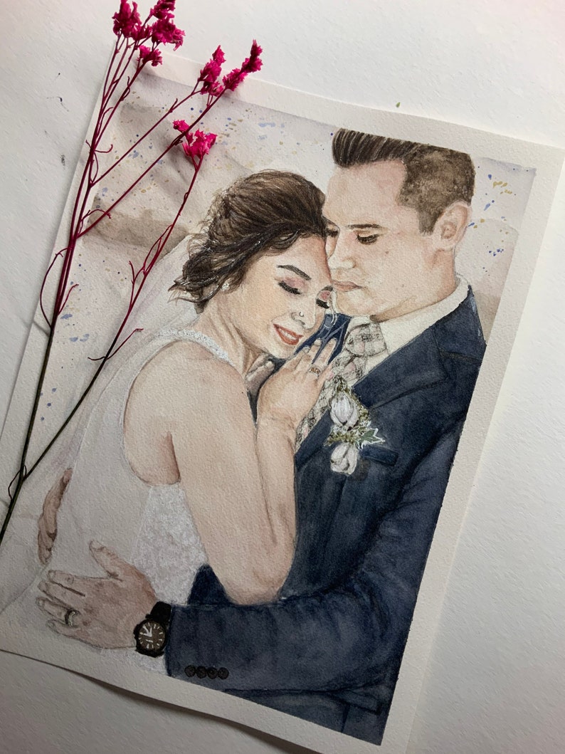 Wedding Watercolor Portraits • Venue • Engagement • Illustrations |100% ...