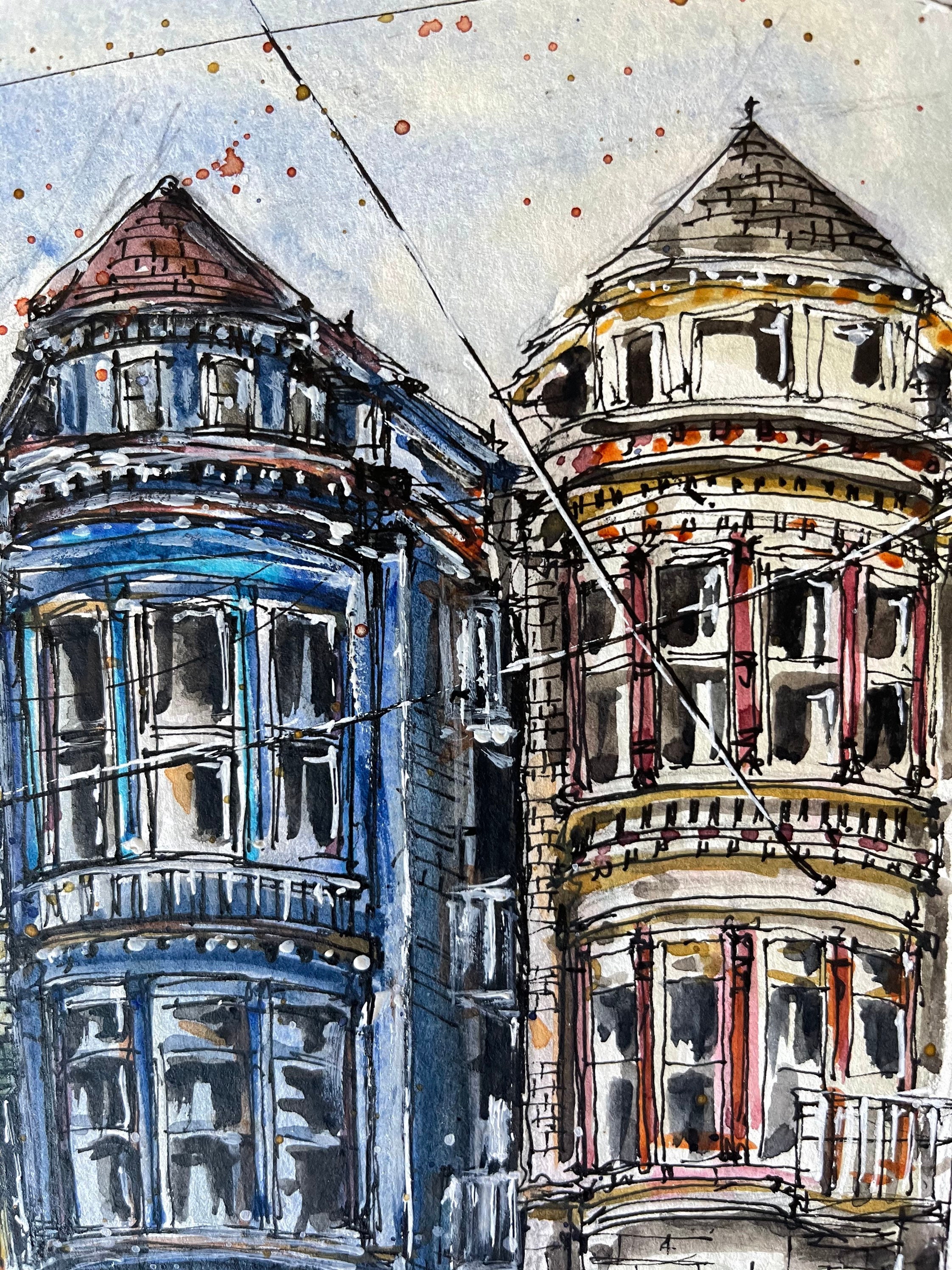 PRINT of Rainbow Colored Victorian Houses in San Francisco - Etsy
