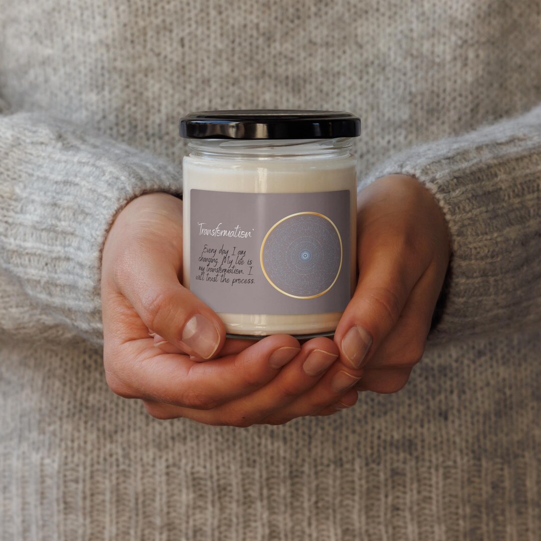 Transformation Mantra & Mandala Scented - Unscented Soy Candle - Etsy