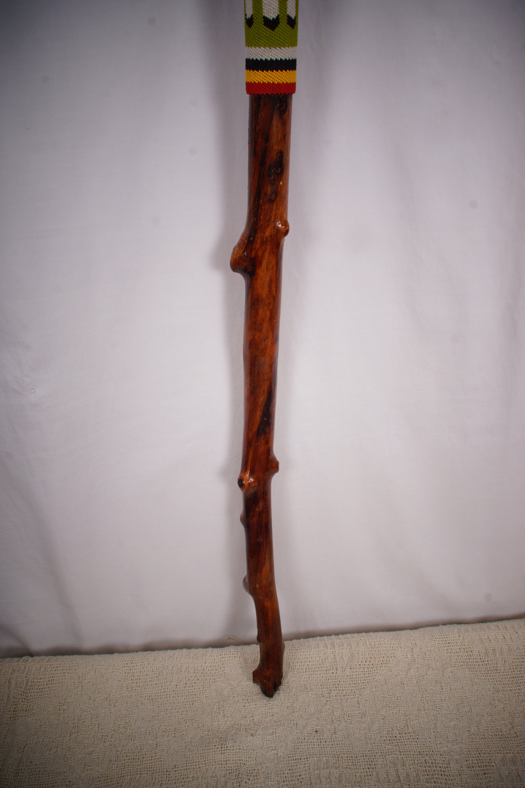 Hand crafted beaded magic staff. Witches staff. Odin's | Etsy