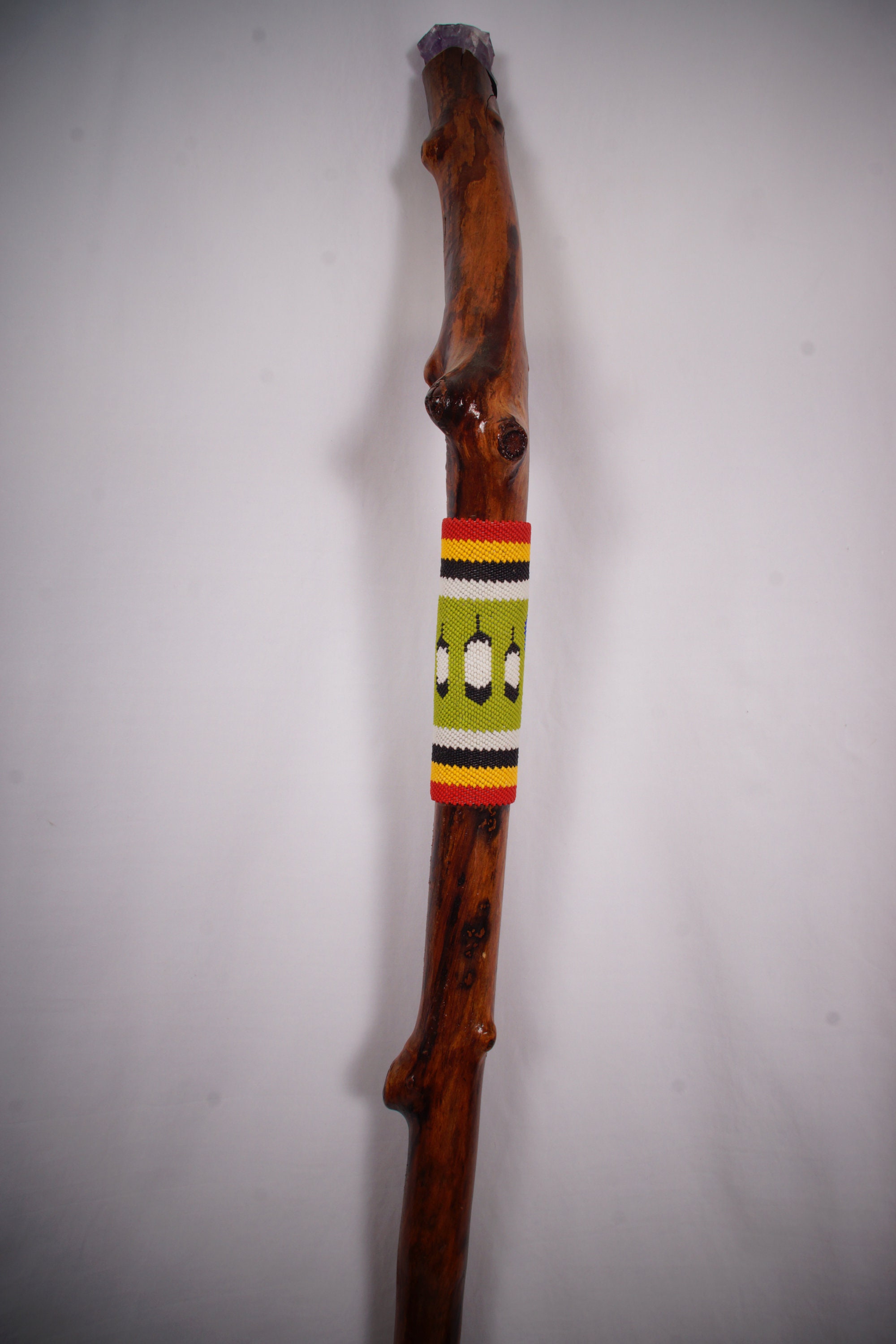 Hand crafted beaded magic staff. Witches staff. Odin's | Etsy