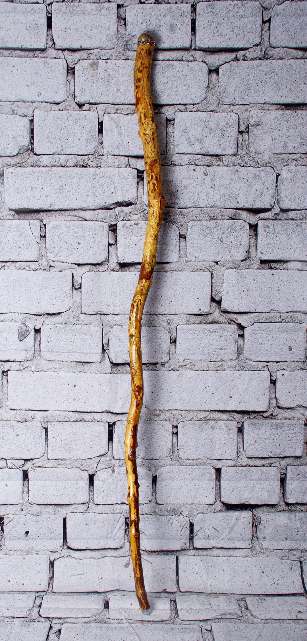 Hand Crafted, Earth Etched Pine Walking Staff. Walking Cane, Walking ...