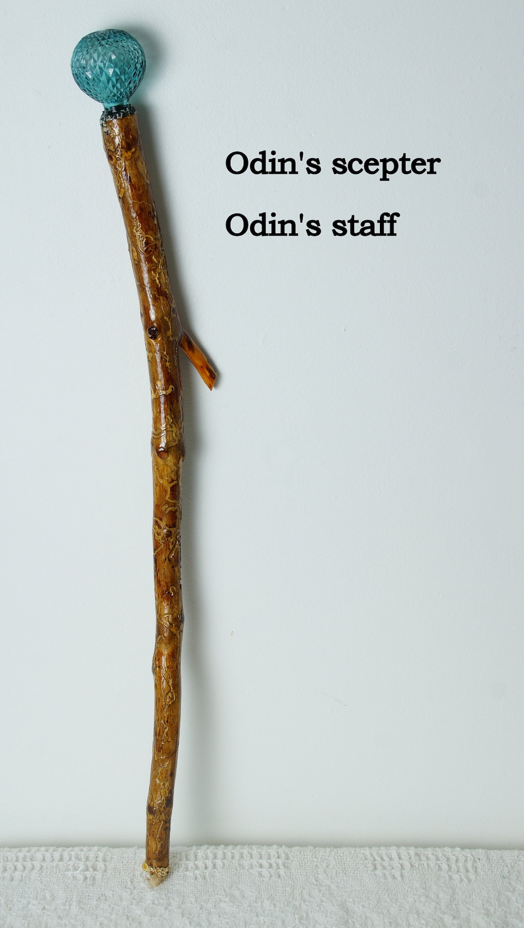 ODIN'S Scepter. Odin's Staff, God Staff, Magic Staff. Green Etched ...